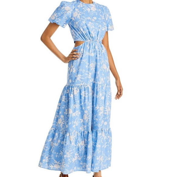 Wayf | Dresses | Wayf Cutout Puff Sleeve Maxi Dress Small Great For A ...